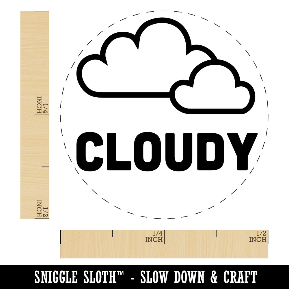 Cloudy Cloud Weather Day Planner Self-Inking Rubber Stamp for Stamping ...
