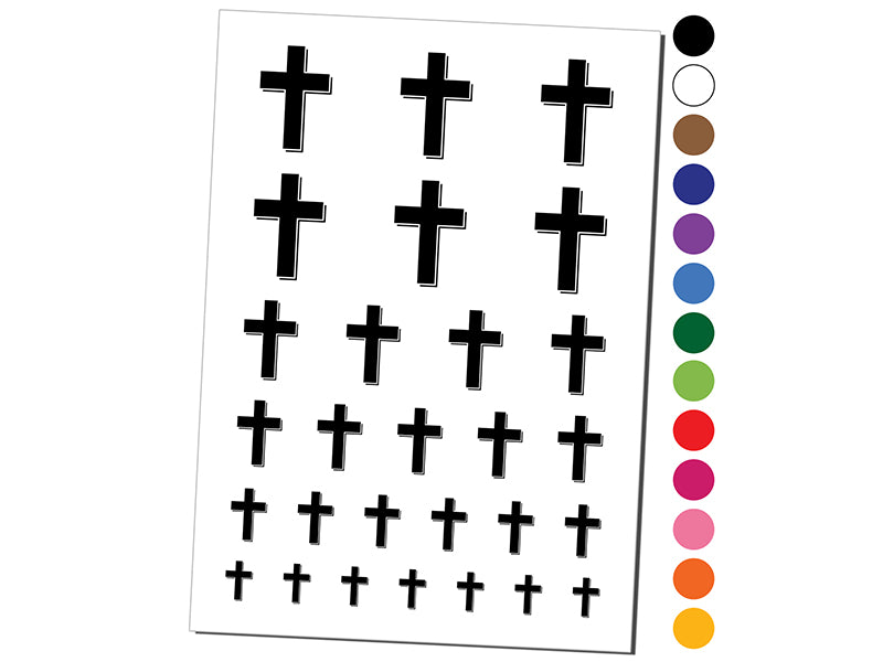 Cross with Shadow Christian Religion Temporary Tattoo Water Resistant ...