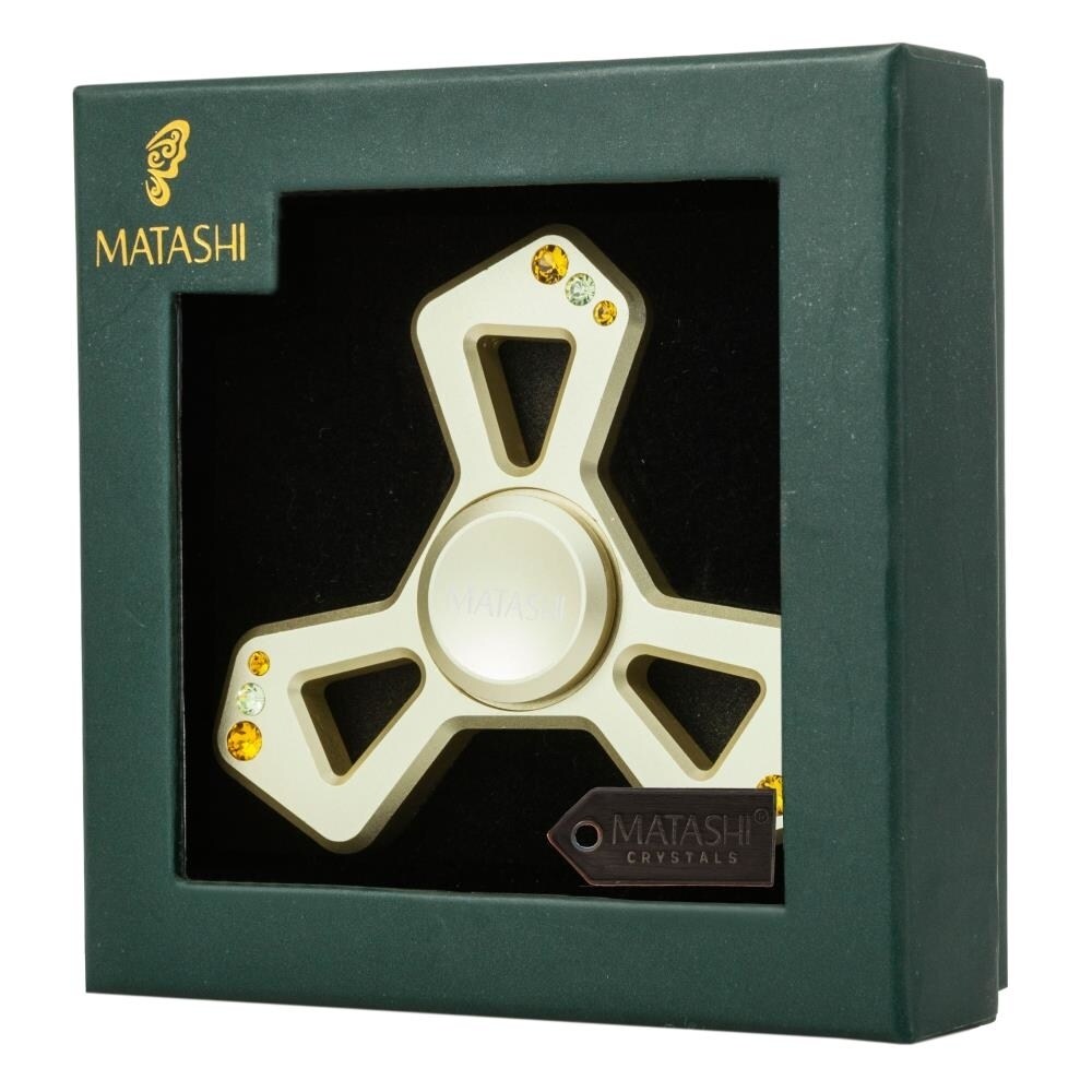 24K Gold Plated Hanging Christmas Tree Triangle Spinner Ornament W ...