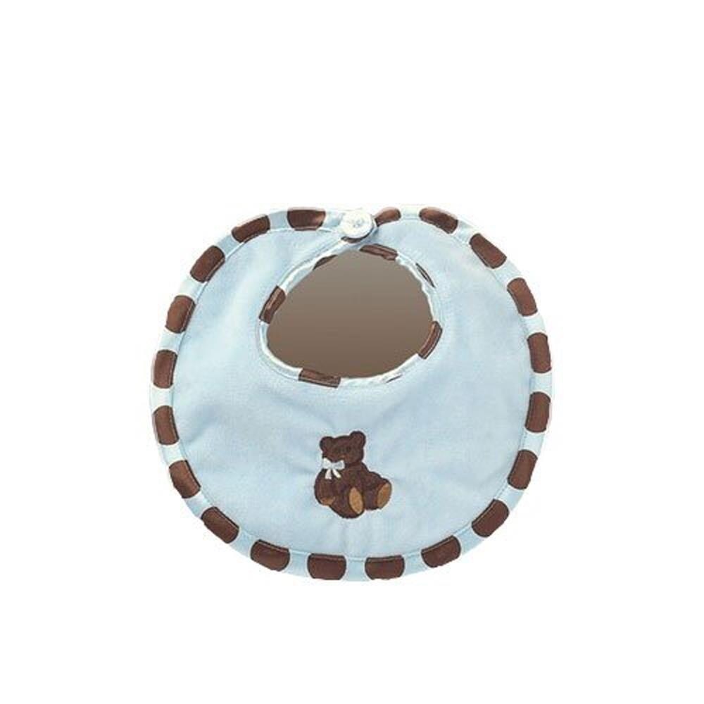 Bearington Baby Posh Dots Bib Blue Aqua Brown Polka Dots 10X10 Baby ...