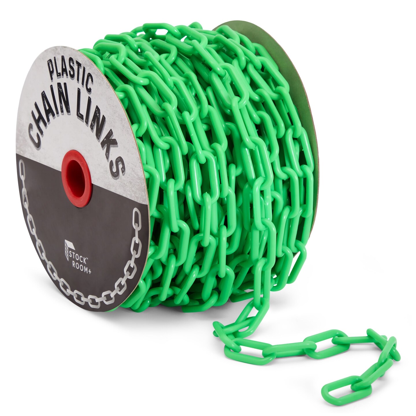 100 Foot Neon Green Plastic Safety Chain Barrier for Crowd Control ...