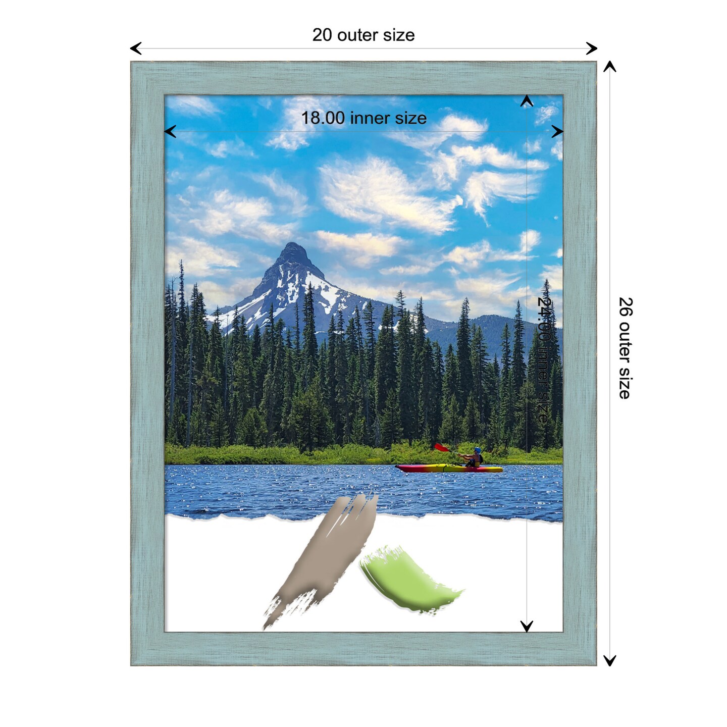 Sky Blue Rustic Wood Picture Frame, Photo Frame, Art Frame | Michaels