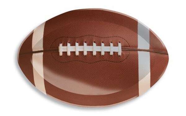 Party Central Club Pack of 12 Brown and White Football Shaped Tailgate ...