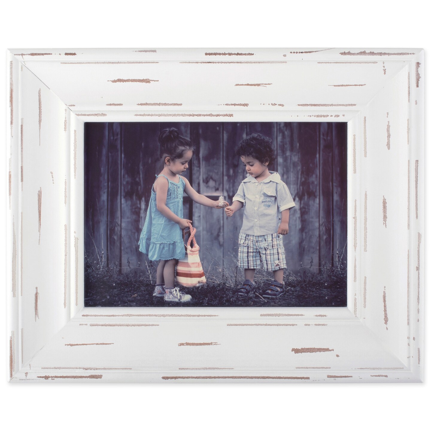 Contemporary Home Living 5" x 7" White Rectangular Vintage-Style ...