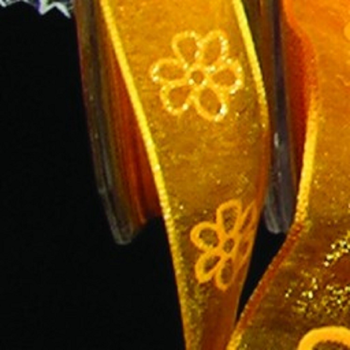 The Ribbon People Amber Yellow Floral Wire Edged Craft Ribbon 1.5" x 27 ...