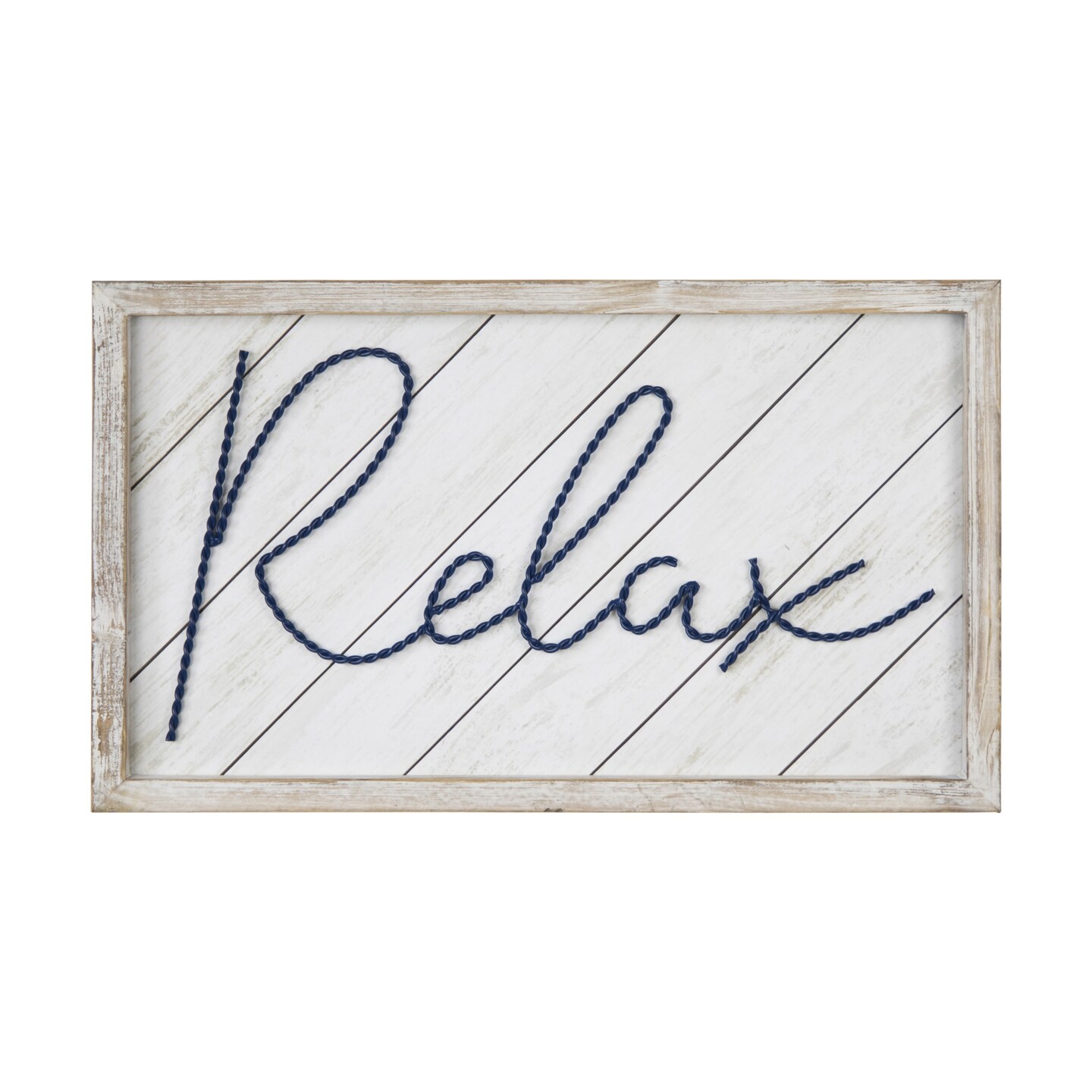 Contemporary Home Living 20" White Rectangular "Relax" Wall Art | Michaels