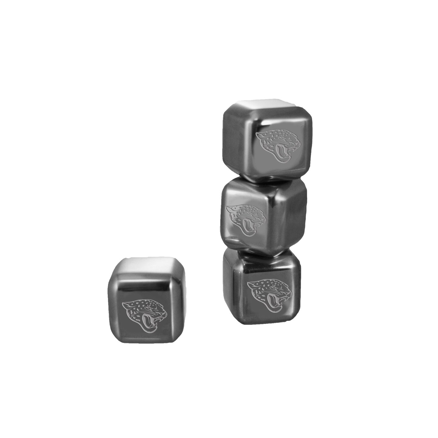 The Memory Company 6pc Silver Solid NFL Jacksonville Jaguars Ice Cubes ...