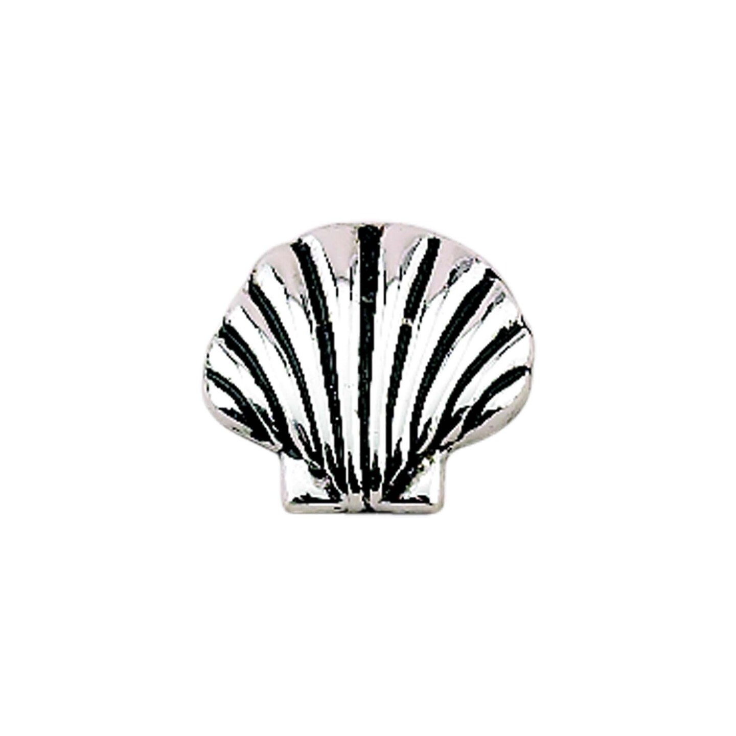 Contemporary Home Living 1" x 1" Silver-Plated Peel & Press Sea Shell ...