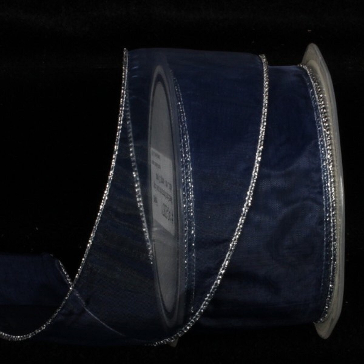 The Ribbon People Sapphire Blue and Silver Solid Wired Craft Ribbon 2 ...