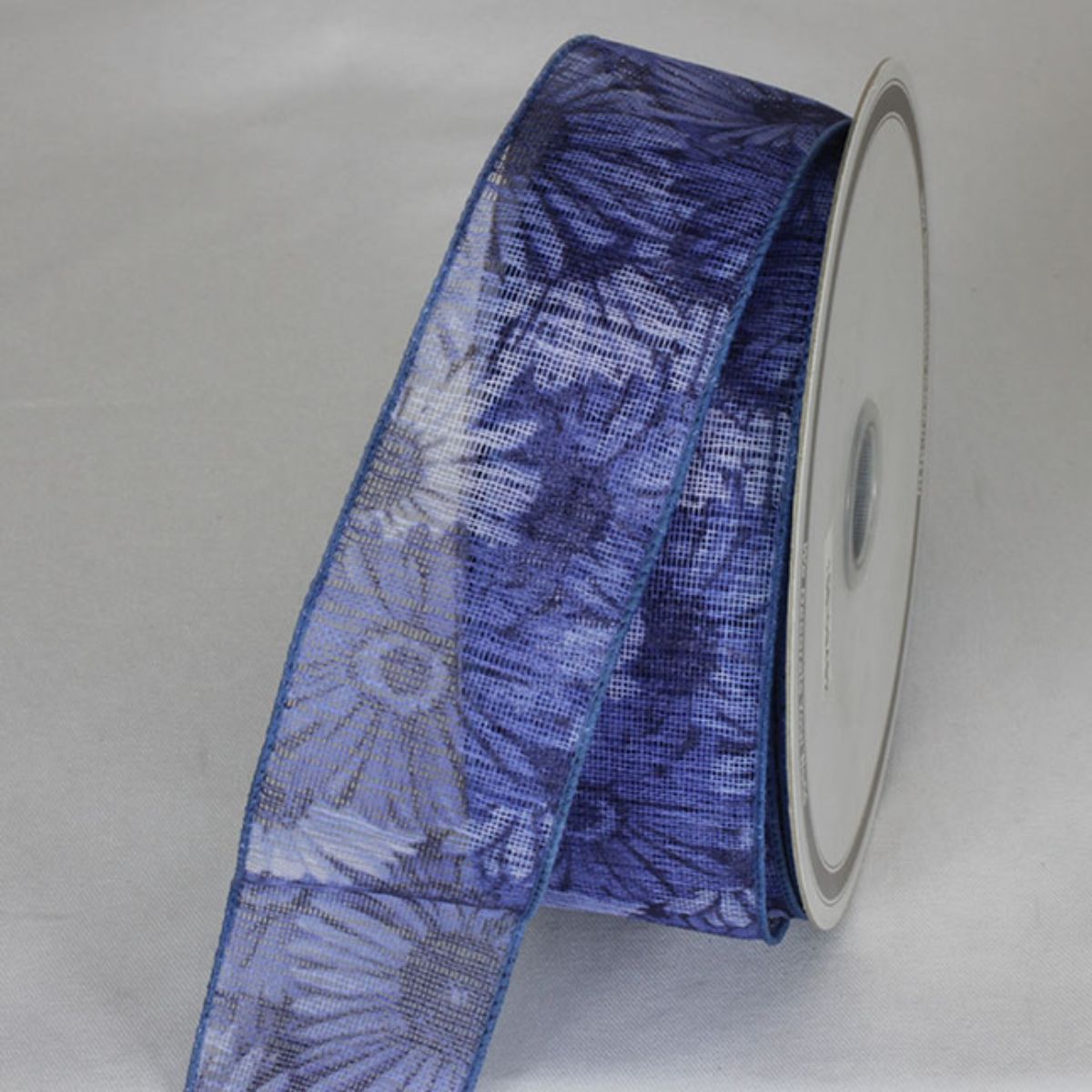 The Ribbon People Blue and White Straw Flowers Wired Craft Ribbon 2" x ...