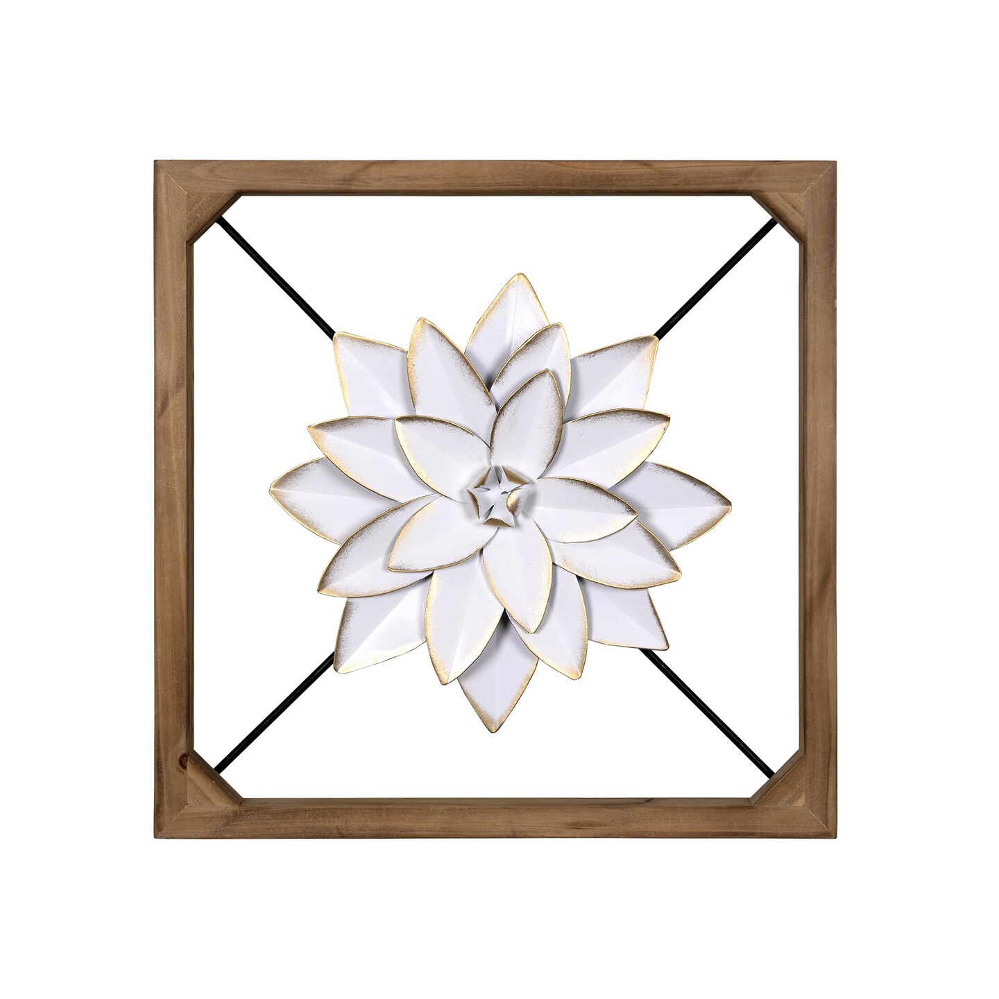 Contemporary Home Living 15.75" White Floating Flower Wall Decoration ...