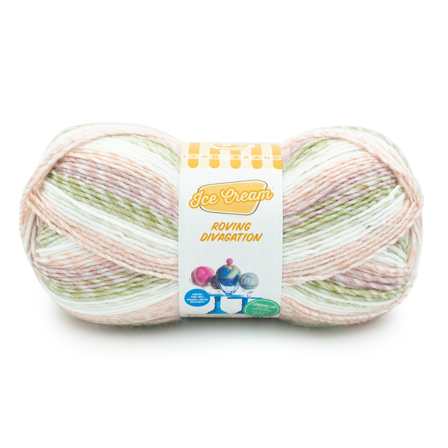 Lion Brand Ice Cream Roving Stripes Yarn-Sugar Baby | Michaels