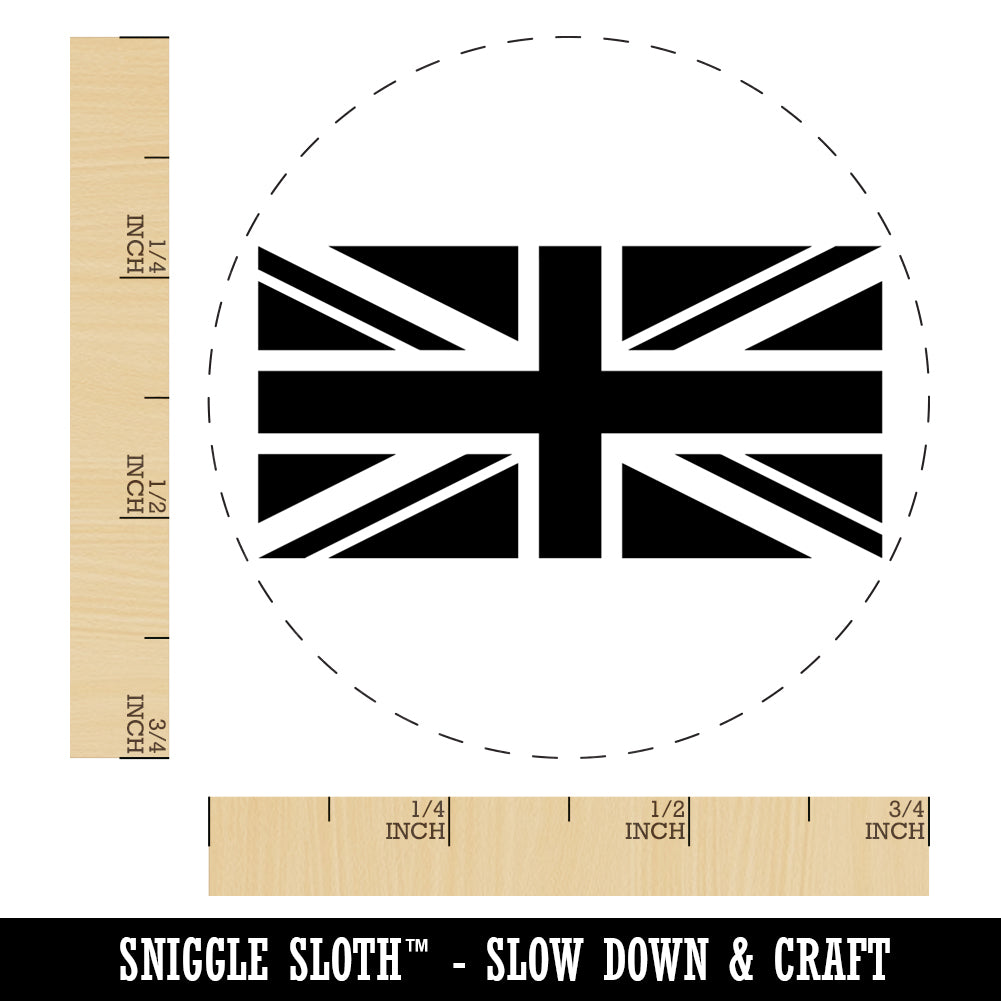United Kingdom Flag Union Jack Self-Inking Rubber Stamp for Stamping ...