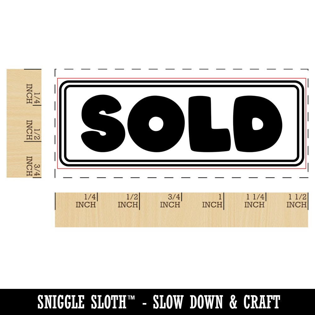 Sold Bold Self-Inking Rubber Stamp Ink Stamper for Business Office ...