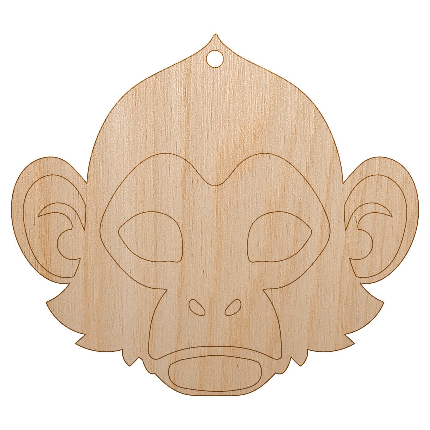 Capuchin Monkey Head Unfinished Craft Wood Holiday Christmas Tree DIY ...
