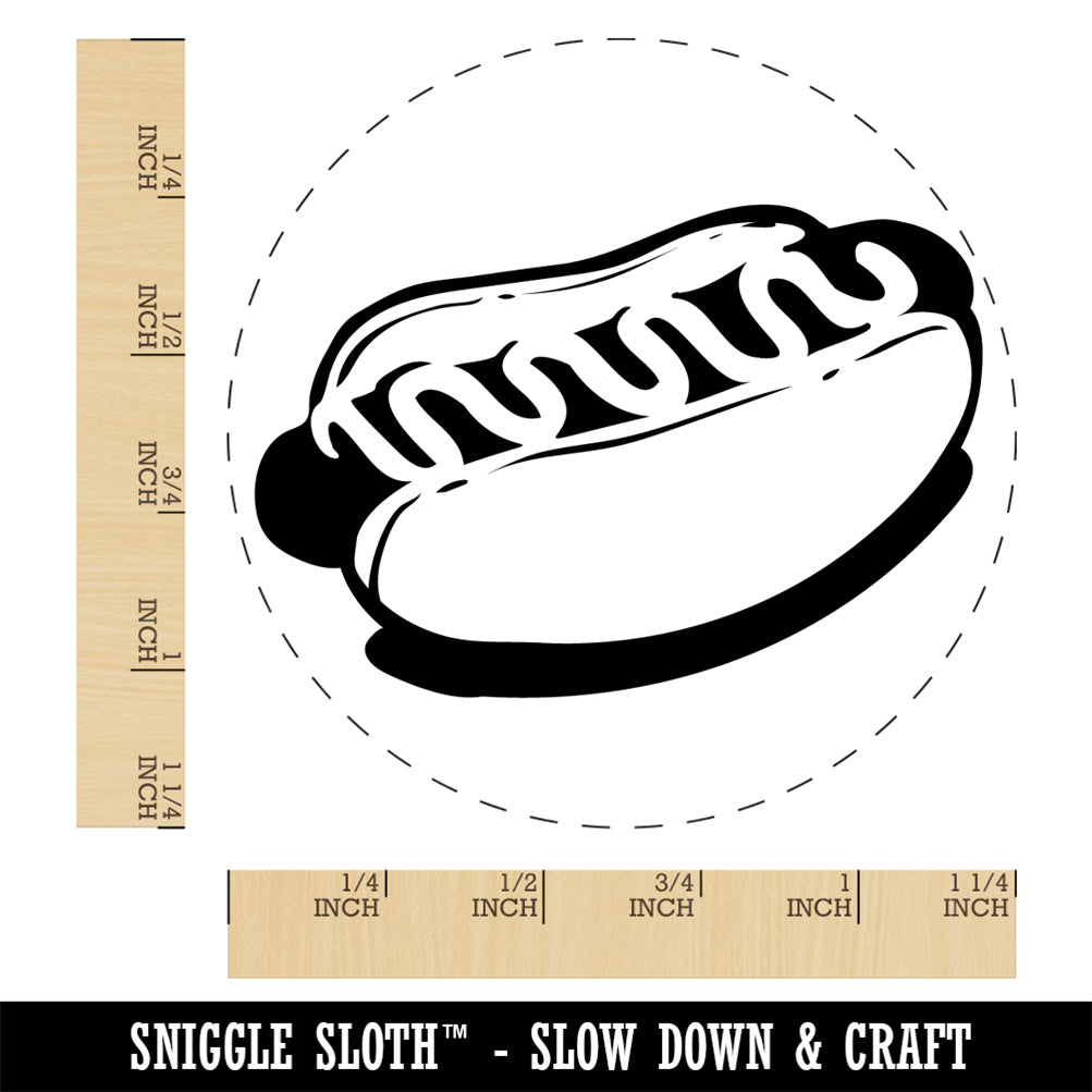 Hotdog Wiener Bun Ketchup Mustard Self-Inking Rubber Stamp Ink Stamper ...
