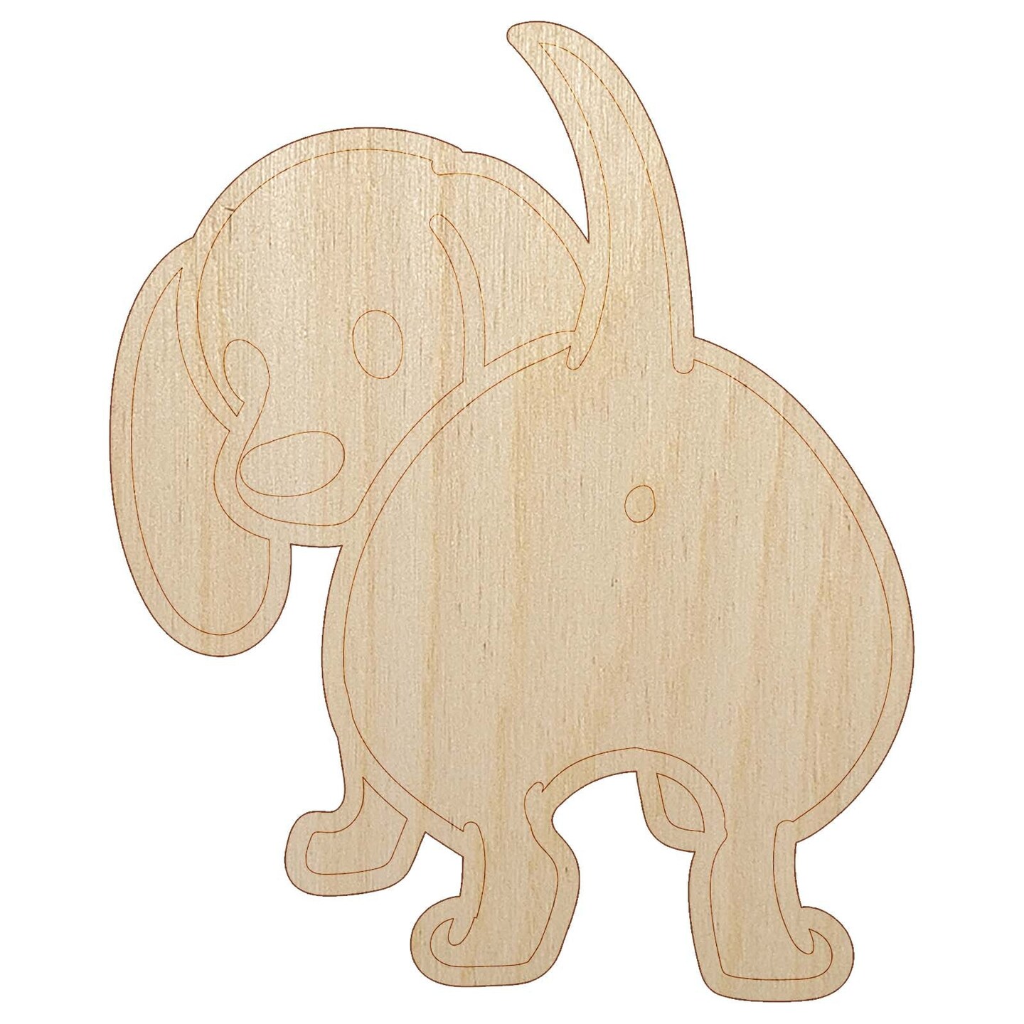 Dachshund from Behind Butt Wiener Dog Unfinished Wood Shape Piece ...