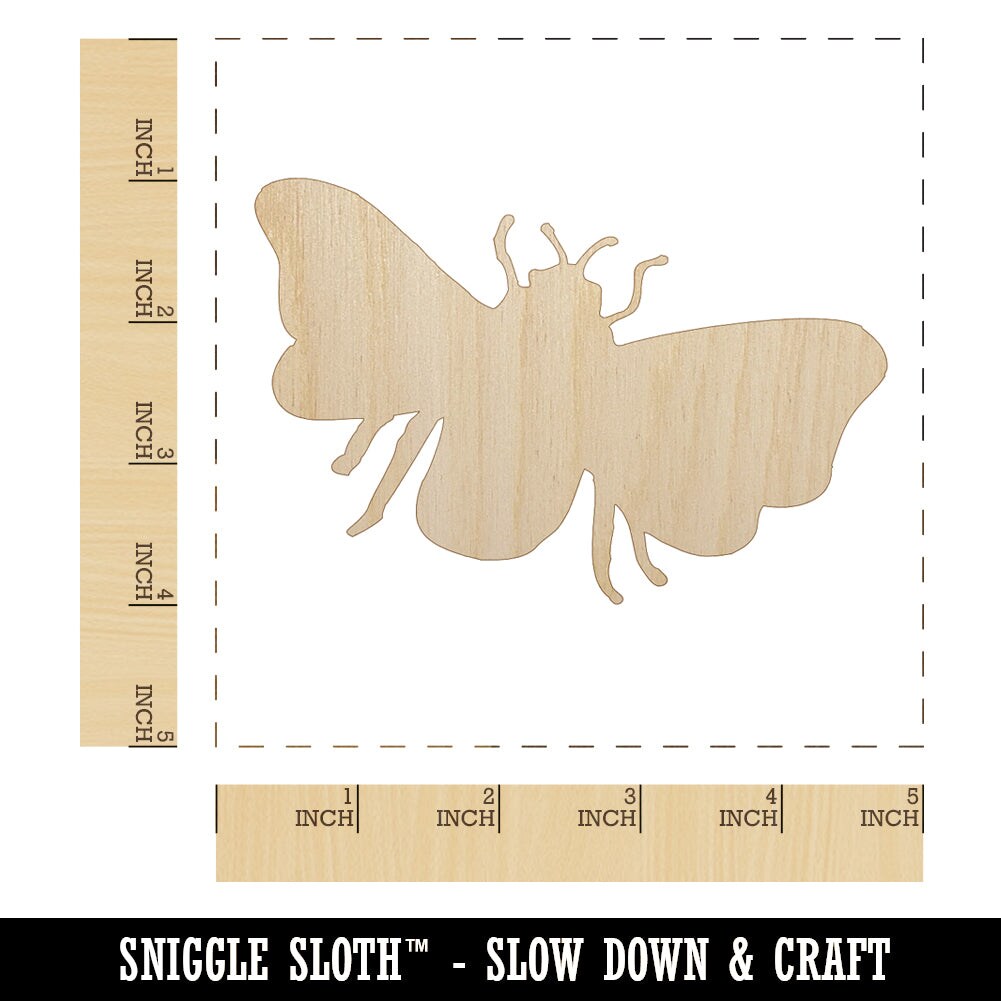 Bee Solid Unfinished Wood Shape Piece Cutout for DIY Craft Projects ...