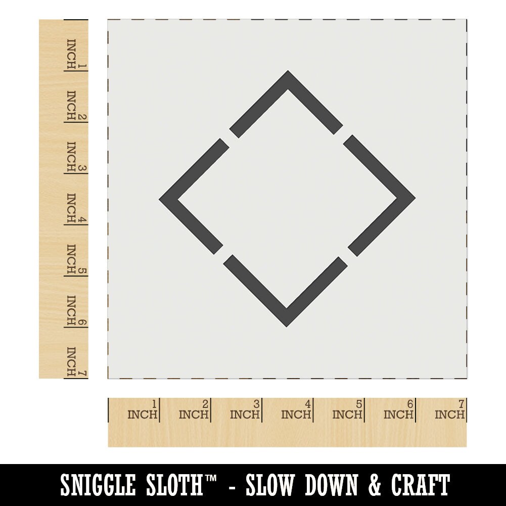 Diamond Shape Border Outline Wall Cookie DIY Craft Reusable Stencil ...