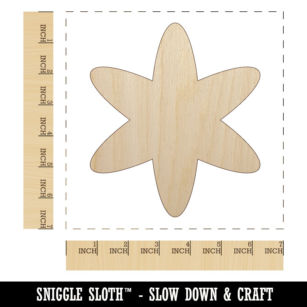 Asterisk Symbol Unfinished Wood Shape Piece Cutout for DIY Craft ...