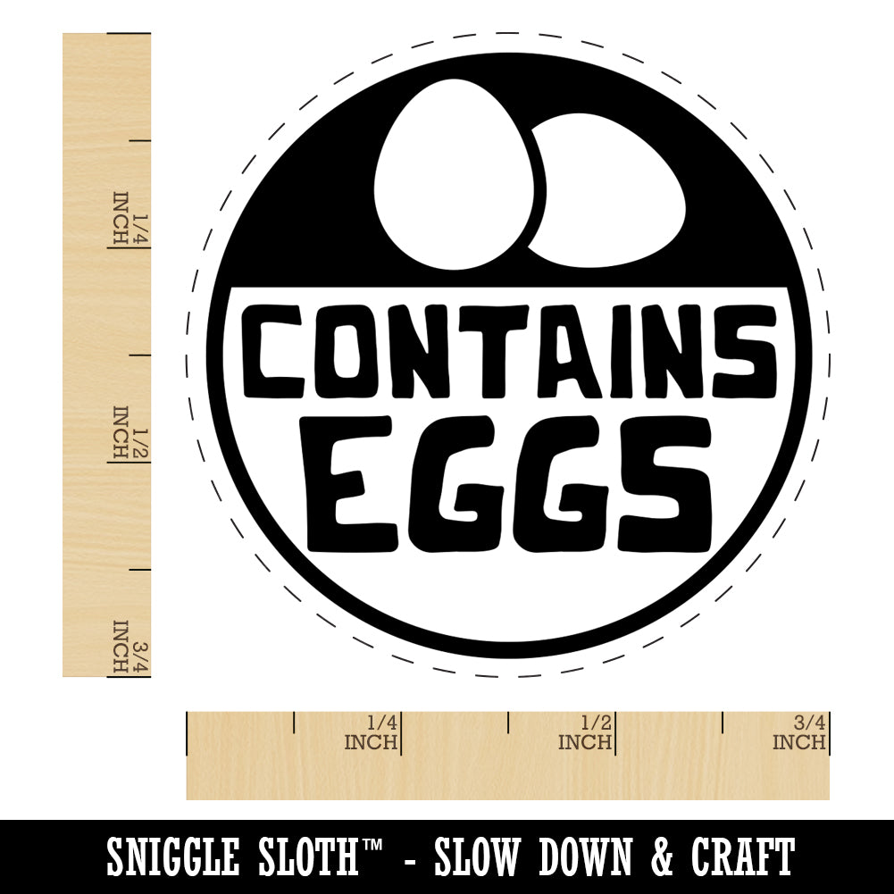 Contains Eggs Allergy Warning Self-Inking Rubber Stamp for Stamping ...