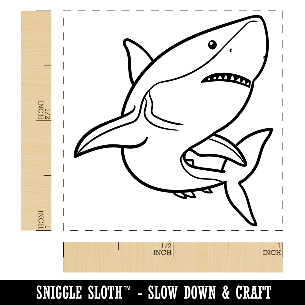 Powerful Great White Shark Self-Inking Rubber Stamp Ink Stamper | Michaels