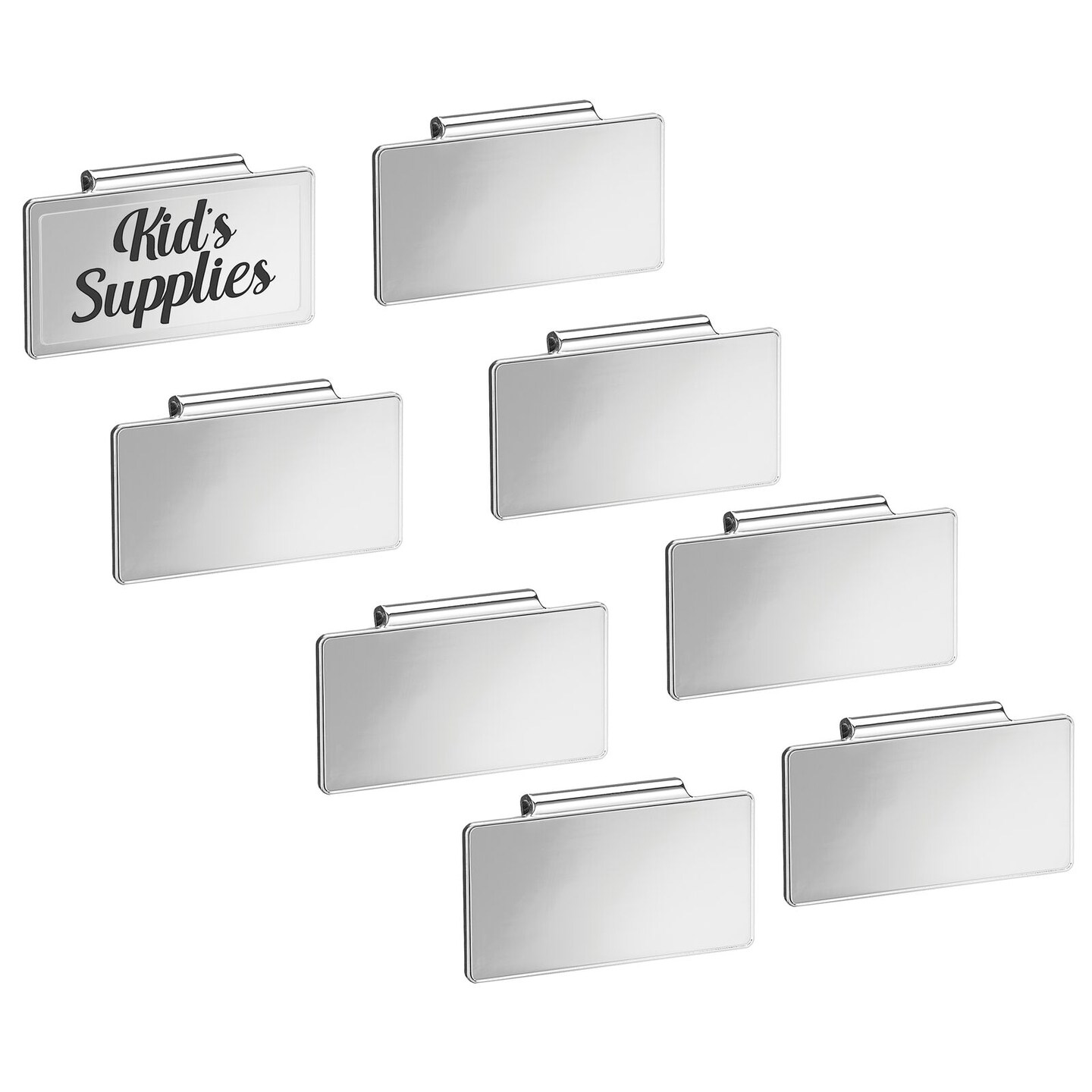 mDesign Steel Bathroom Bin Storage Tags, Adhesive Labels, Set of 8 ...