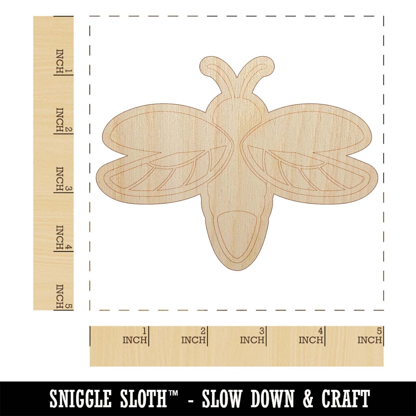 Flying Firefly Lightning Bug Unfinished Wood Shape Piece Cutout for DIY ...