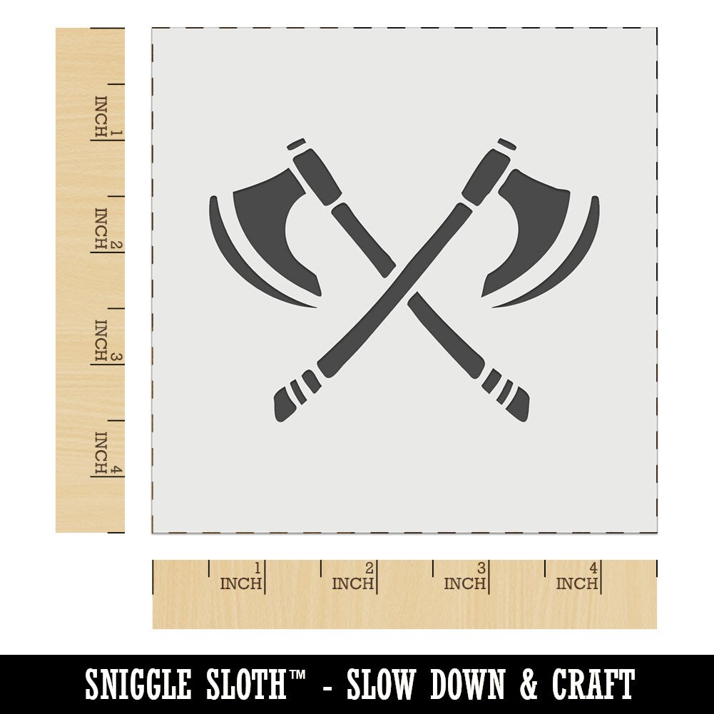 Crossed Viking Battle Axes Weapons Wall Cookie DIY Craft Reusable ...