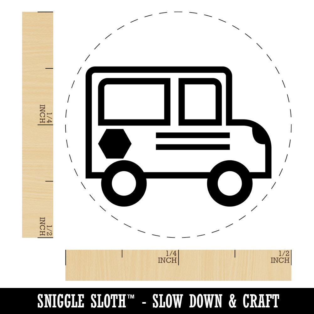 School Bus Icon Self-Inking Rubber Stamp for Stamping Crafting Planners ...