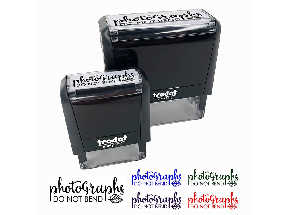 Photographs Do Not Bend Leaf Detail Self-Inking Rubber Stamp Ink ...