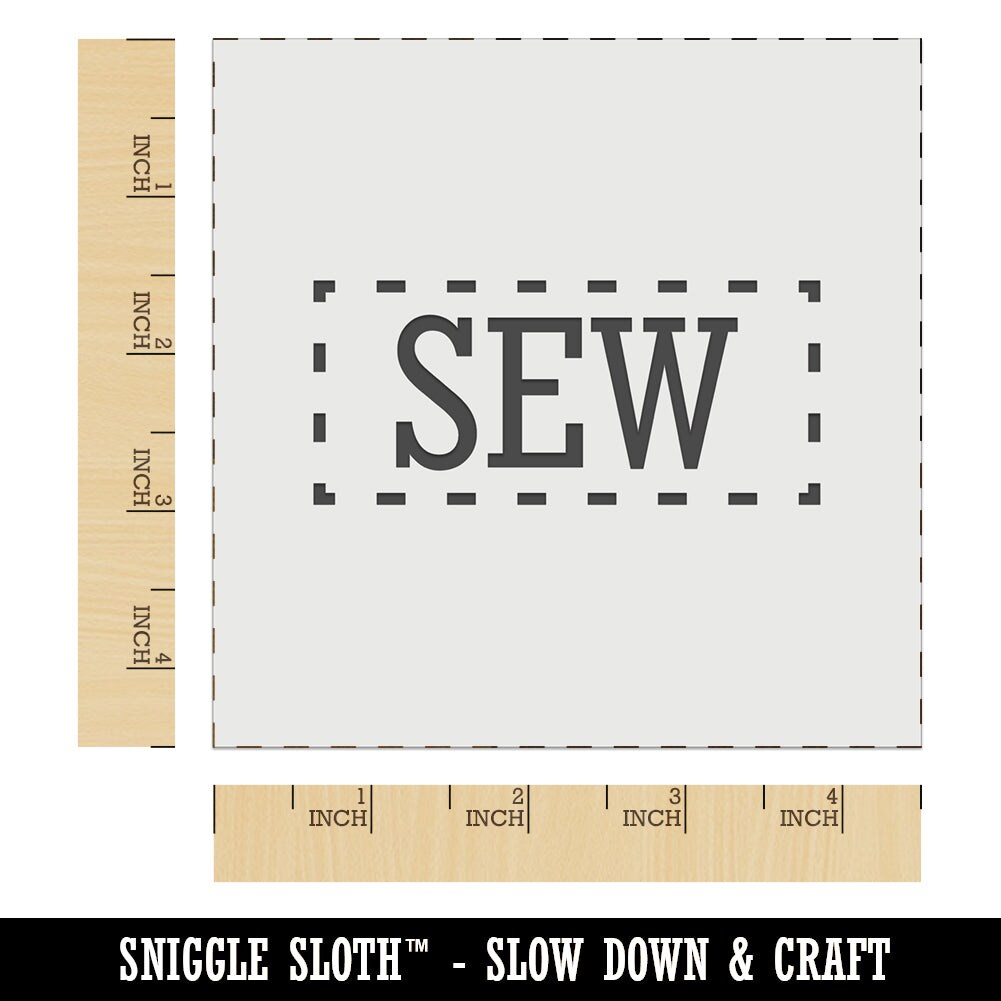 Sew Sewing Fun Text Wall Cookie DIY Craft Reusable Stencil | Michaels