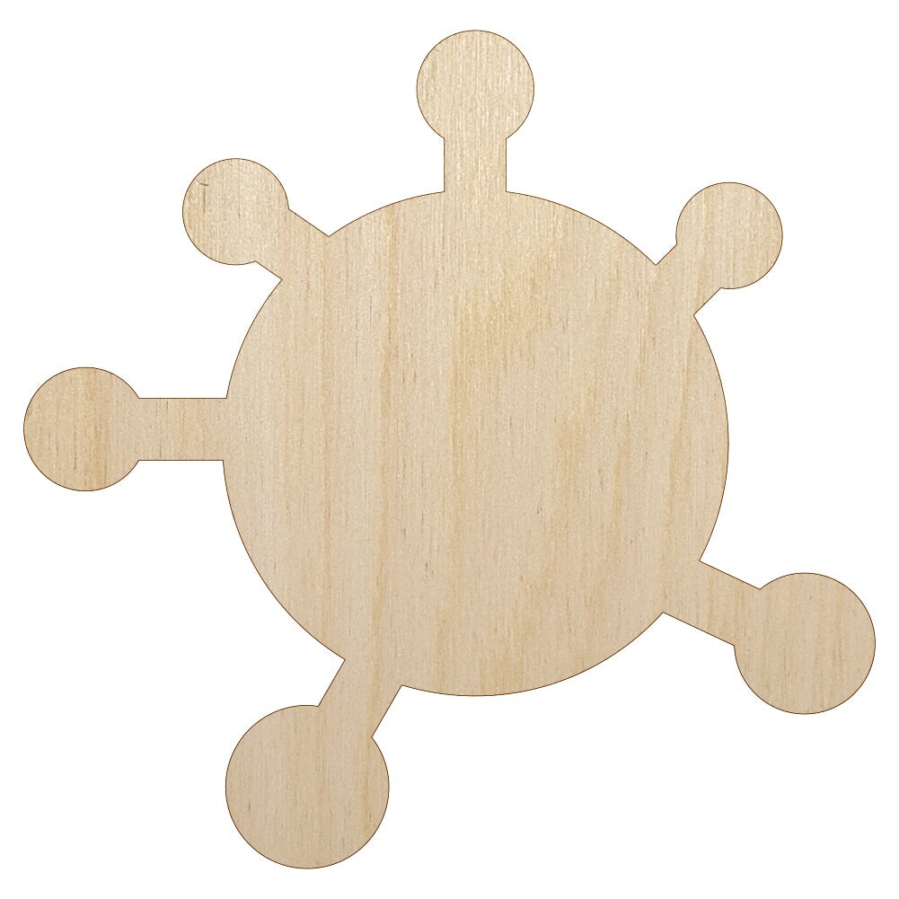 Virus Symbol Solid Unfinished Wood Shape Piece Cutout for DIY Craft ...