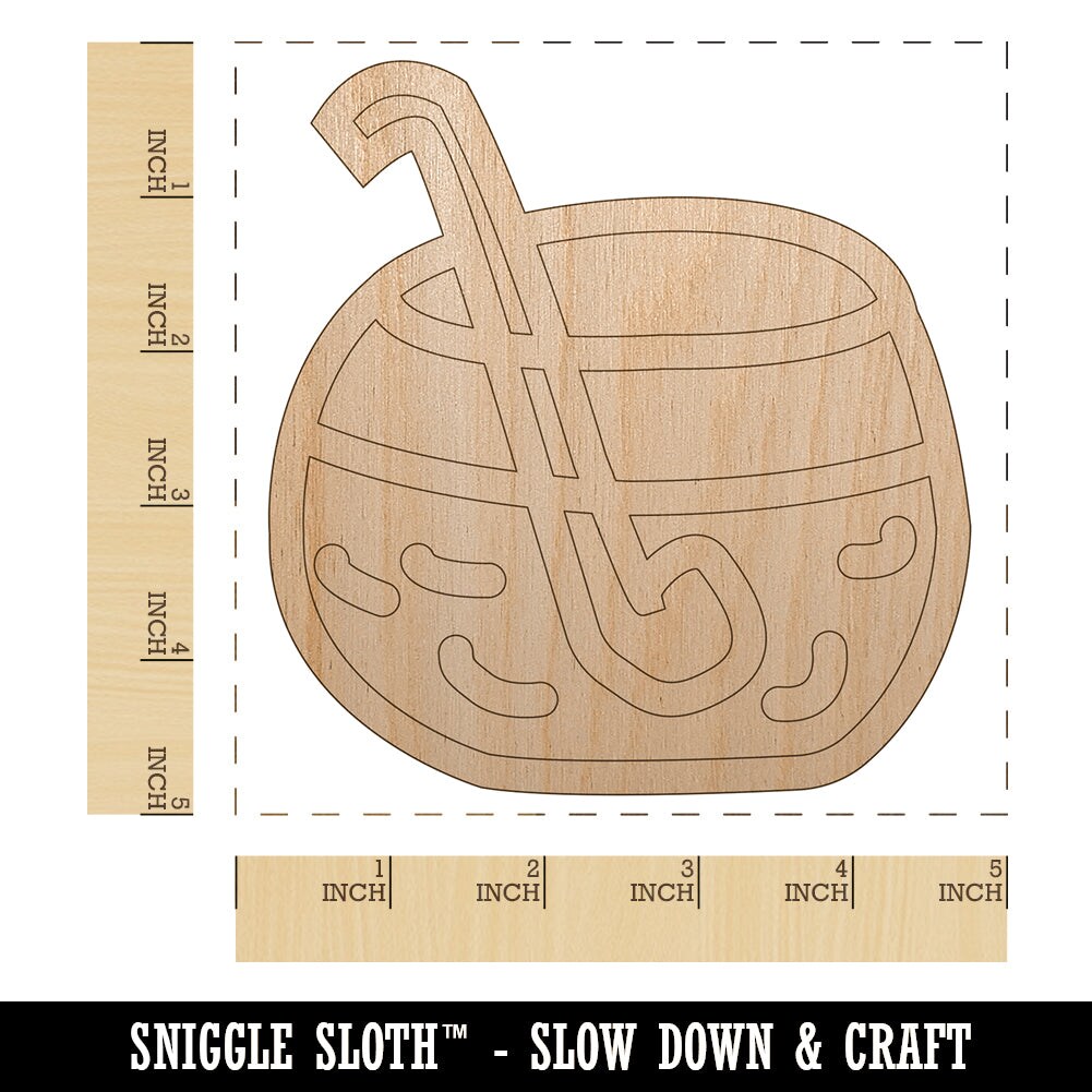 Punch Bowl Doodle Unfinished Wood Shape Piece Cutout for DIY Craft ...