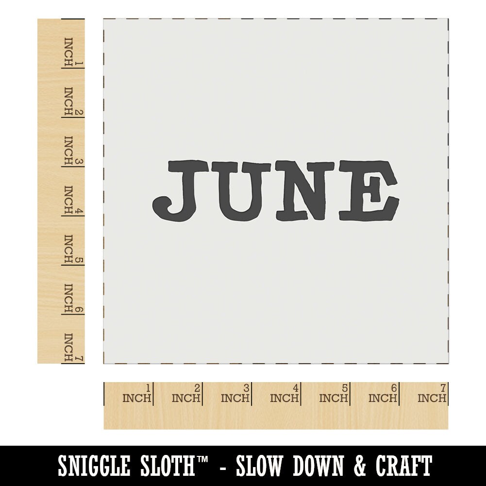 June Month Calendar Fun Text Wall Cookie DIY Craft Reusable Stencil ...