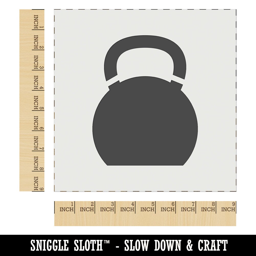 Kettlebell Weight Solid Wall Cookie DIY Craft Reusable Stencil | Michaels