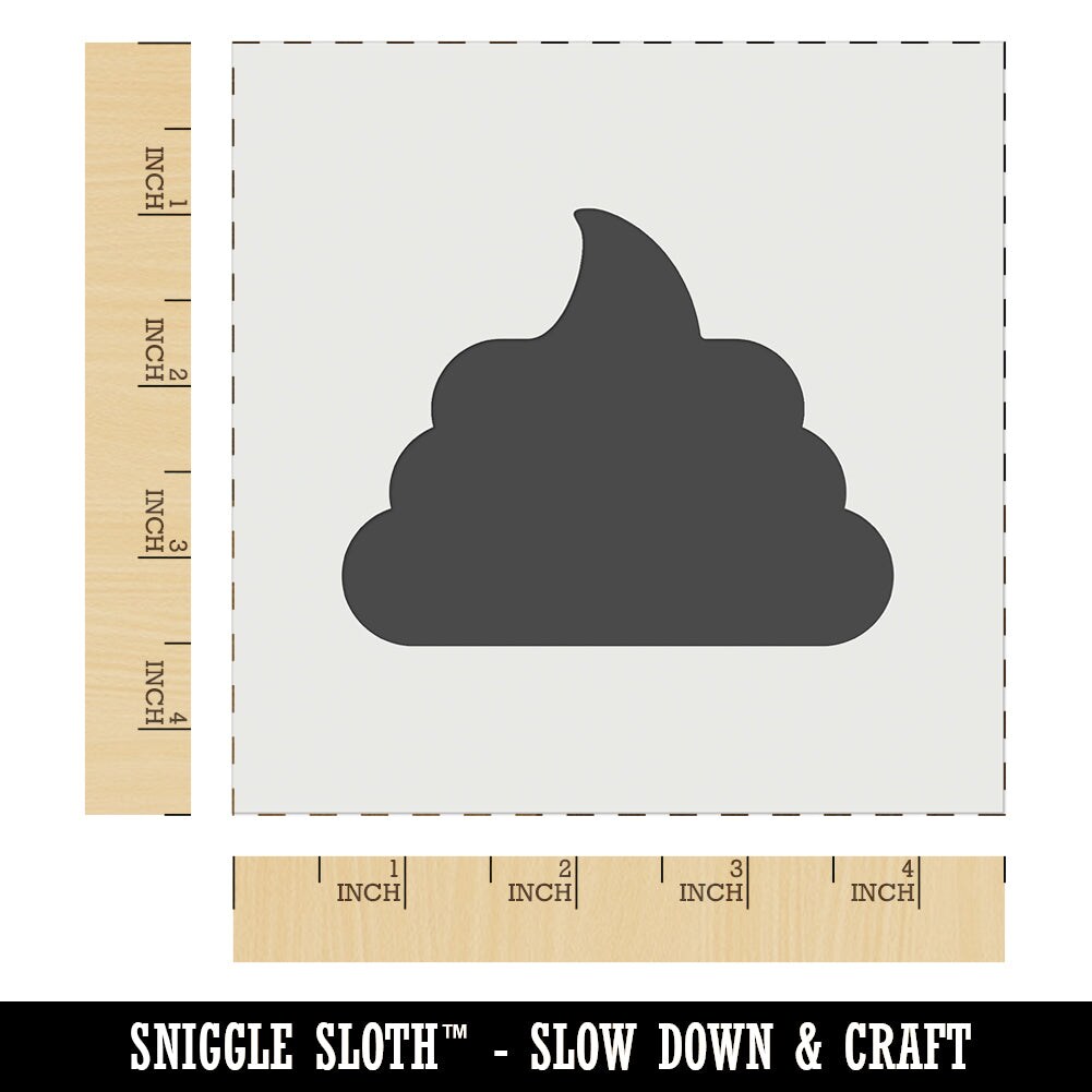 Poop Symbol Emoticon Solid Wall Cookie DIY Craft Reusable Stencil ...