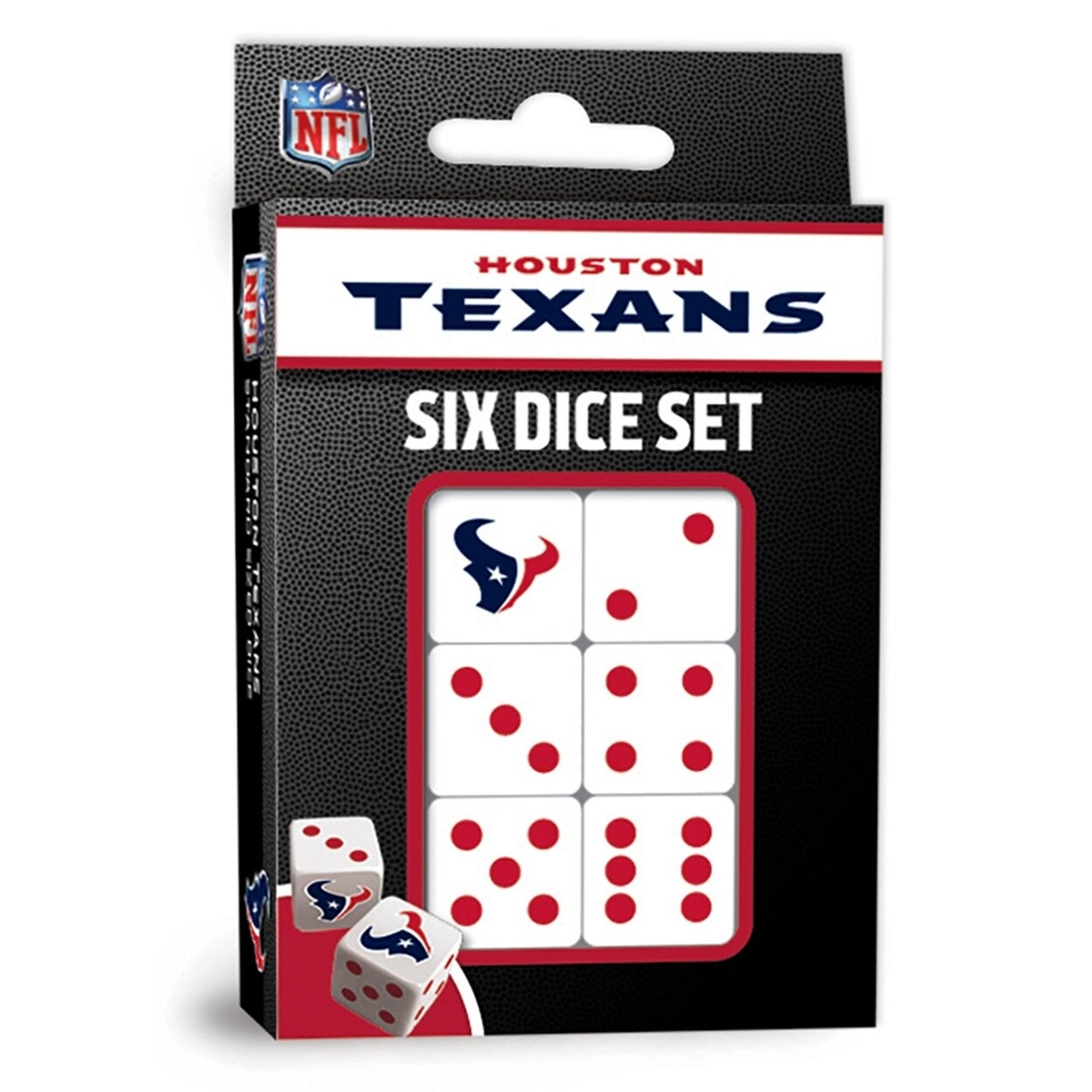 Houston Texans Dice Set 6 Piece D6 Gaming Dice Standard Size Team ...