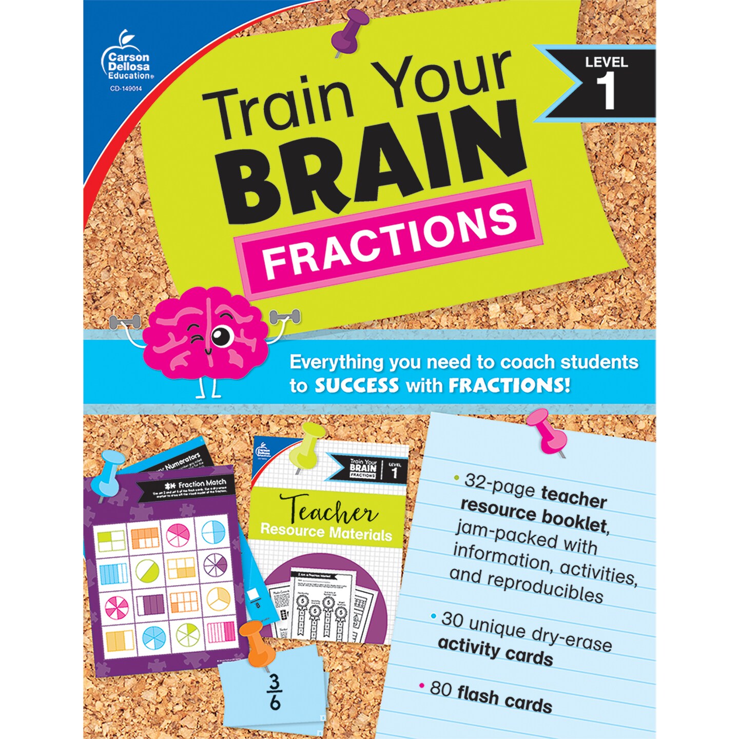 Carson Dellosa Train Your Brain: Fractions Level 1 Classroom Kit | Michaels