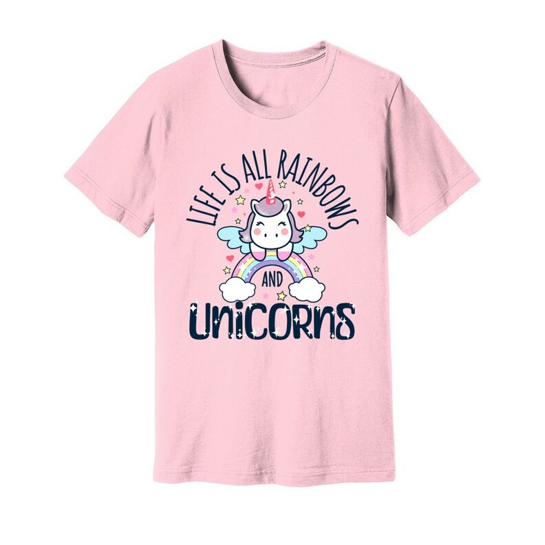 Cute Kawaii Rainbows and Unicorns T-Shirt | Cute Unicorn Graphic Tee | Kawaii Unicorn Shirt ...