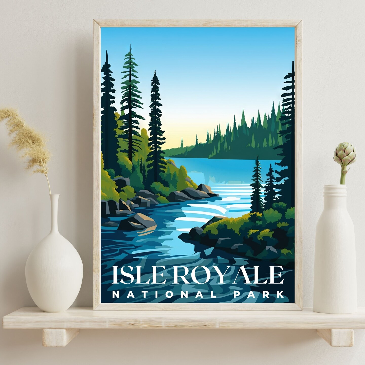 Isle Royale National Park Poster, Travel Art, Office Poster, Home Decor ...