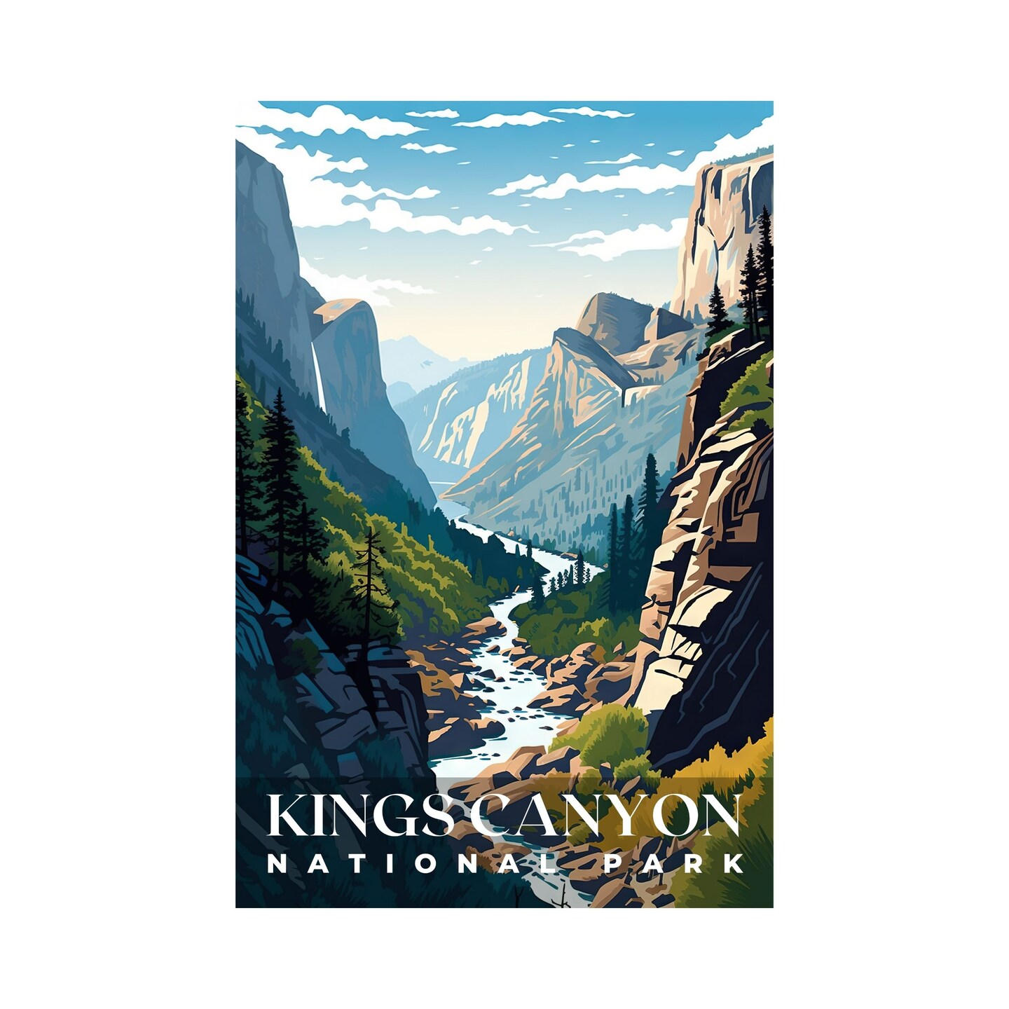 Kings Canyon National Park Poster, Travel Art, Office Poster, Home ...