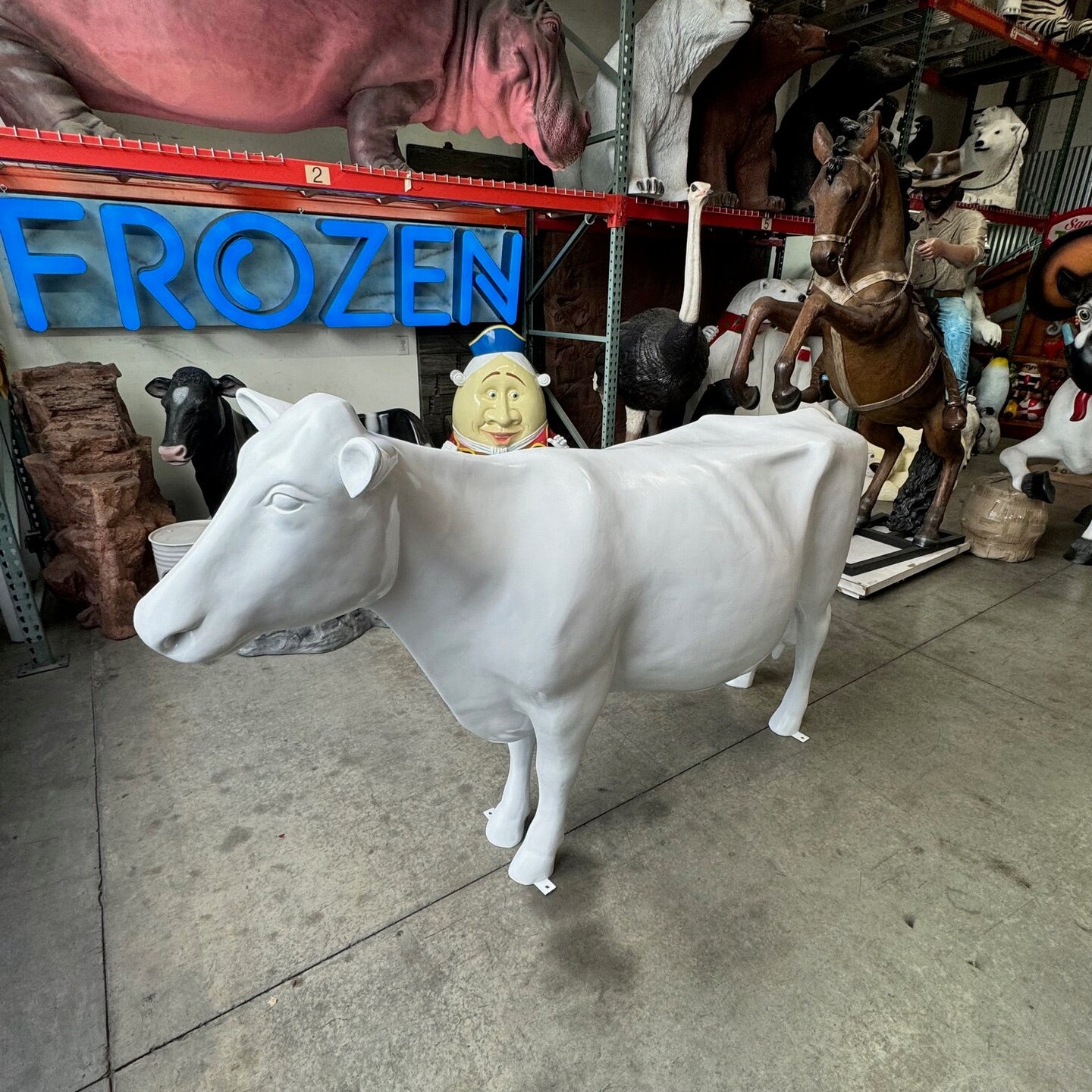 Large Solid White Cow Life Size Pre-Owned Statue | Michaels Large Solid White Cow Life Size Pre-Owned Statue | Michaels