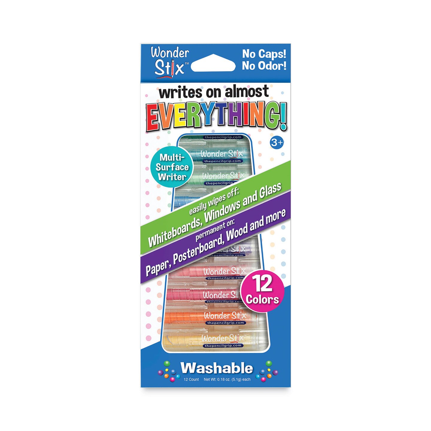 The Pencil Grip Wonder Stix, 3.75 x 0.2, Assorted Colors, 12/Pack ...