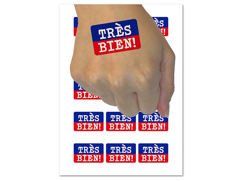 Tres Bien French Very Good Temporary Tattoo Water Resistant Fake Body ...