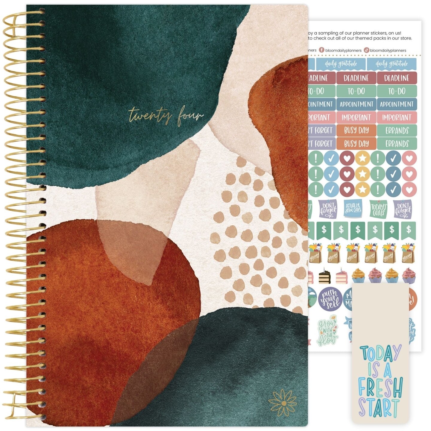 bloom daily planners 2024 Soft Cover Planner, 5.5" x 8.25", Earthy ...