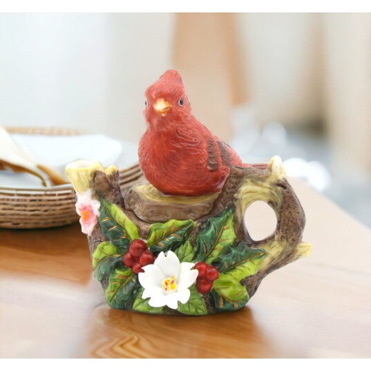 Ceramic Cardinal Bird Mini Teapot Figurine 2.875In Home Gift | Michaels