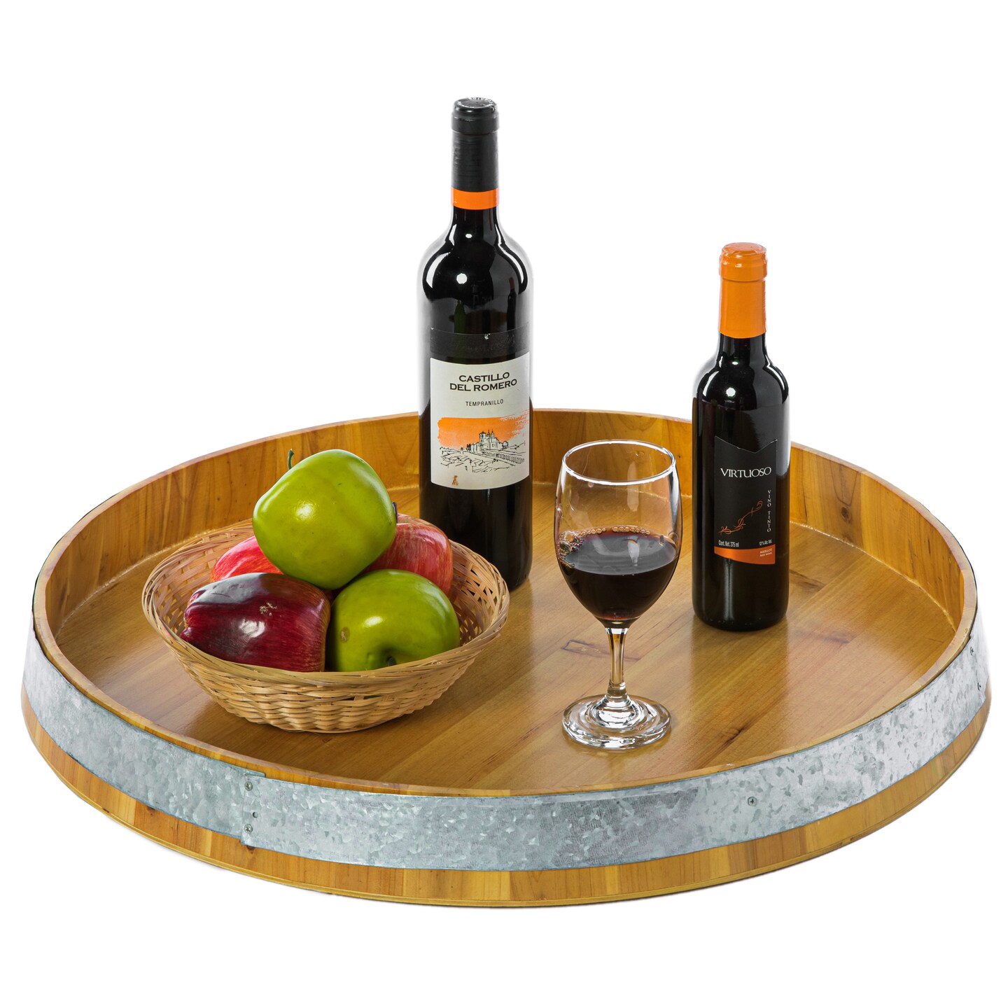 Large Barrel Head Decorative Storage Serving Tray | Michaels