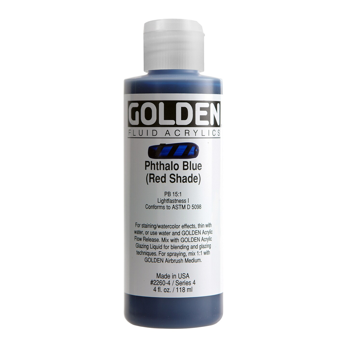 Golden Fluid Acrylic, 4 Oz., Phthalo Blue/ Red Shade | Michaels
