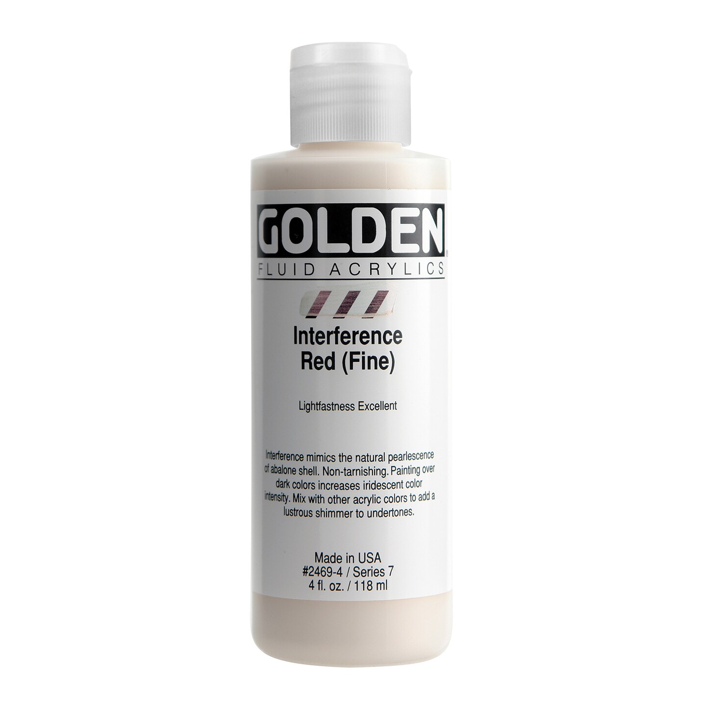 Golden Fluid Interference Acrylic, 4 Oz., Interference Red | Michaels